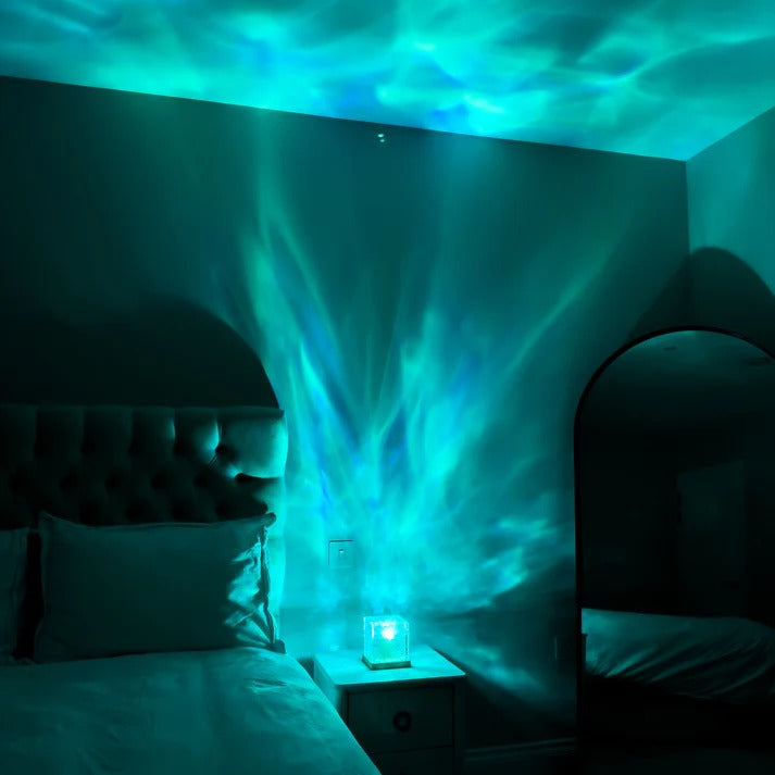 Quartzo LED - Aurora Boreal - Projetor Dinâmico de Ondulação de Água ...